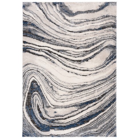 Petra Pta110 Power Loomed Area Rug - Light Beige/blue - 5'3"x7'7 ...