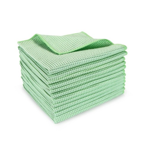 Smart Choice Waffle Cleaning Cloth 16x16 Green (12/pack) : Target