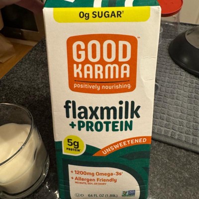 Good Karma Dairy-Free Unsweetened Flaxseed Milk - 64 fl oz : Target