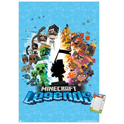 Trends International Minecraft: Legends - Blue Unframed Wall Poster ...