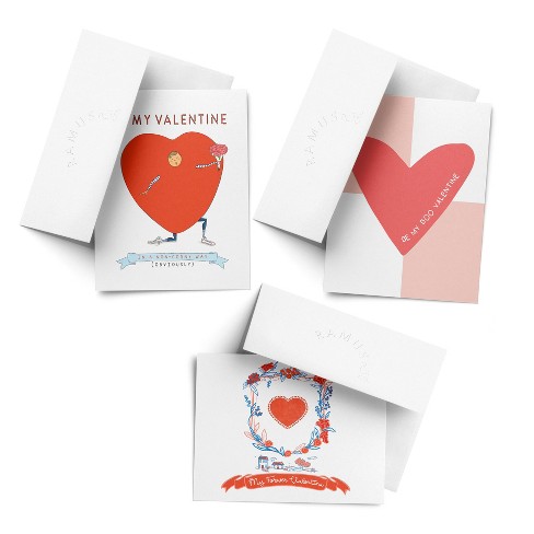 Love/valentine's Assorted Greeting Card Pack (3ct) "non Corny Valentine ...