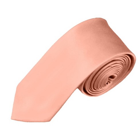 Thedappertie Men's Light Salmon Color Skinny 2 Inch Wide And 57 Inch Long Necktie : Target