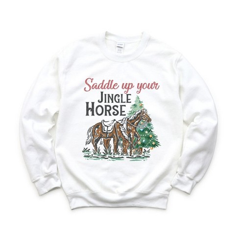 Simply Sage Market Women's Graphic Sweatshirt Saddle Your Jingle Horse ...