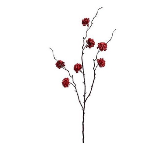Allstate Floral 34" Red Berry Cluster Artificial Spray : Target