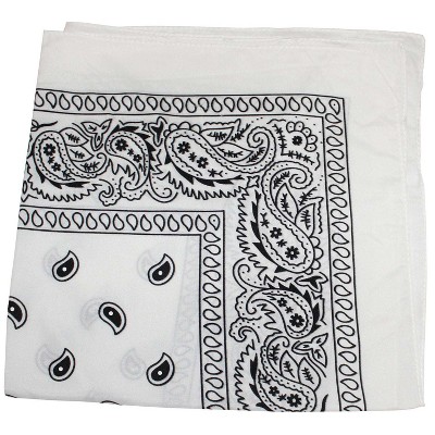 Balec Pack Of 3 Cotton Paisley Fine Bandannas Set - White : Target