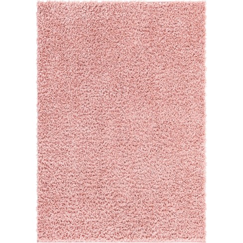Unique Loom 7' 0 X 10' 0 Davos Shag Dusty Rose Area Rug : Target
