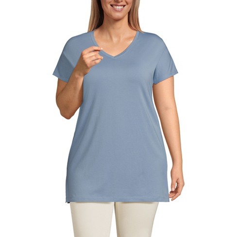 Lands' End Women's Plus Size Lightweight Jersey Extra Long Tunic - 3x ...