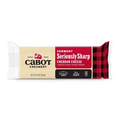 Cabot Creamery Seriously Sharp Cheddar Cheese - 8oz : Target