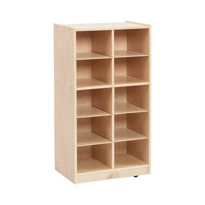 Ecr4kids 10 Cubby School Storage Cabinet - Rolling Cabinet With Tray ...