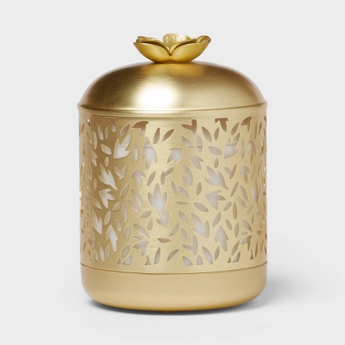 Gold Metal Flower Cutout 200ml Medium Diffuser Threshold Ultrasonic Aroma 6hr Run Time Auto Shut off Target
