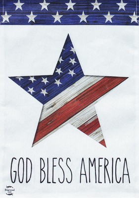 God Bless America Star Patriotic Burlap Garden Flag 18" X 12.5 ...