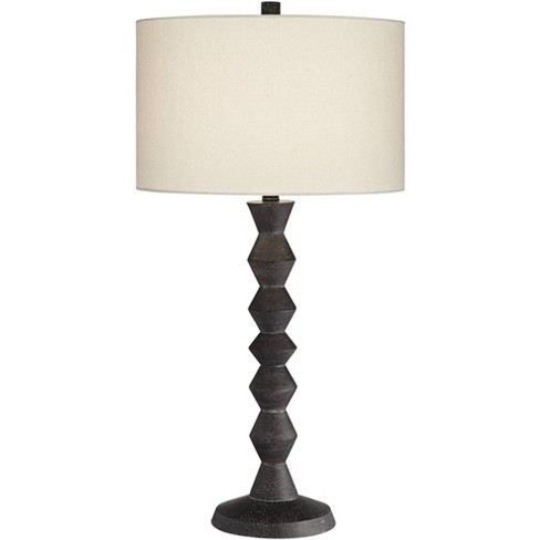 360 Lighting Timberline 32" High Black Faceted Base Table Lamp : Target