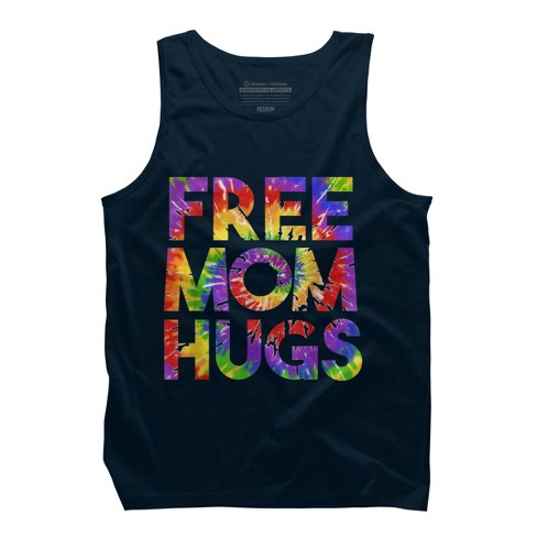 Design By Humans Tie Dye Rainbow Pride Free Mom Hugs By Avocato Tank ...