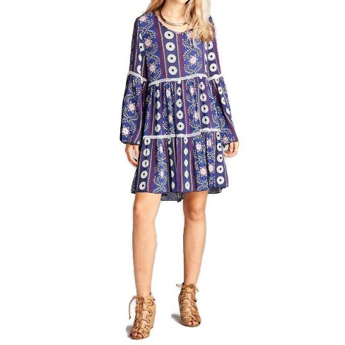 Women's Crochet & Bell Sleeve Dress - Velzera 2x : Target