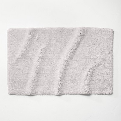 24"x40" Spa Plush Bath Rug Light Gray - Threshold™: Machine Washable ...