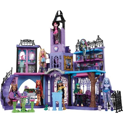 Monster High Haunted High School Doll House With 47pc Of Furniture And ...