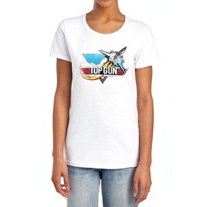 Women's Top Gun Jet Swoop Logo T-Shirt : Target
