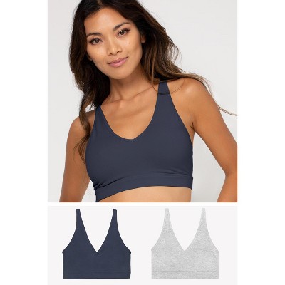 Smart & Sexy Plus Signature Lace Deep V Bralette 2 Pack In The Buff ...
