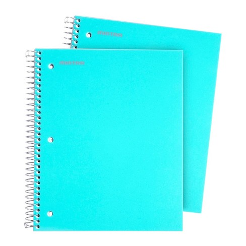 Mintra Office Durable Spiral Notebooks 3 Subject, 150 Sheets (teal ...
