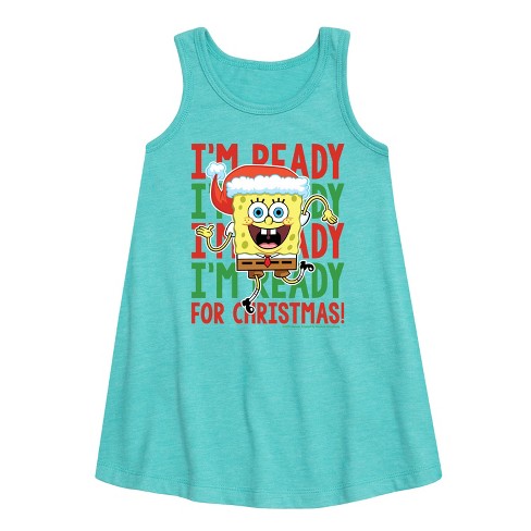 Spongebob Squarepants I'm Ready For Christmas - Turquoise - 5t : Target