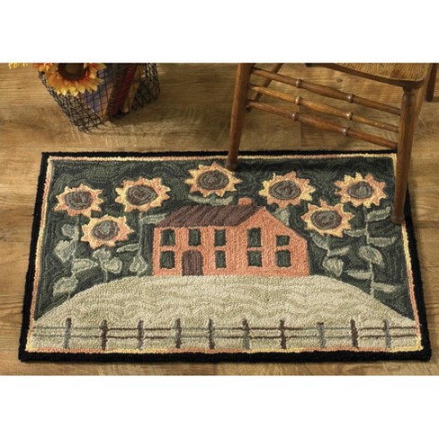 Park Designs House And Sunflowers Hooked Rug : Target