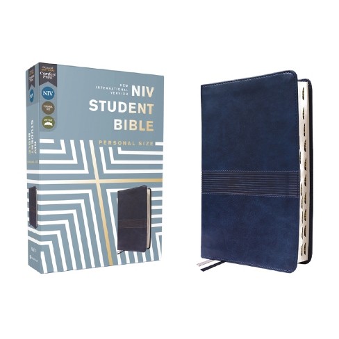 Niv, Student Bible, Personal Size, Leathersoft, Navy, Thumb Indexed ...