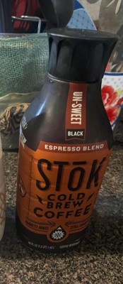 Stok Not Too Sweet Black Cold Brew Coffee - 48 Fl Oz : Target