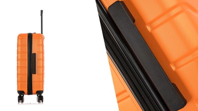 Inusa Trend Lightweight Hardside Medium Checked Spinner Suitcase ...