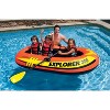 Intex Explorer 300 Compact Fishing 3 Person Raft Boat W/ Pump & Oars (2 ...