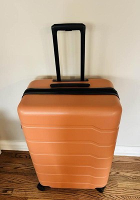 Hardside Large Checked Suitcase Pink - Open Story™ : Target