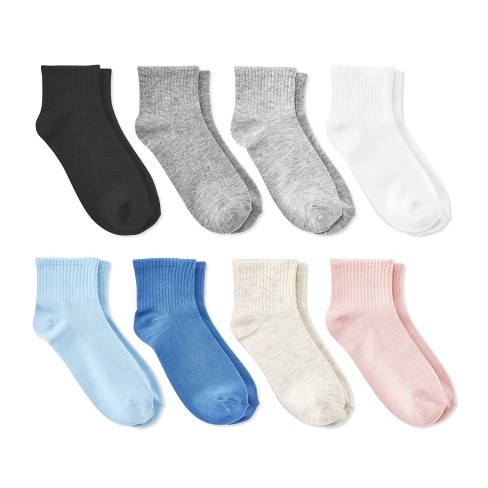 Women's Ribbed 8pk Ankle Socks - Dealworthy™ 4-10 : Target
