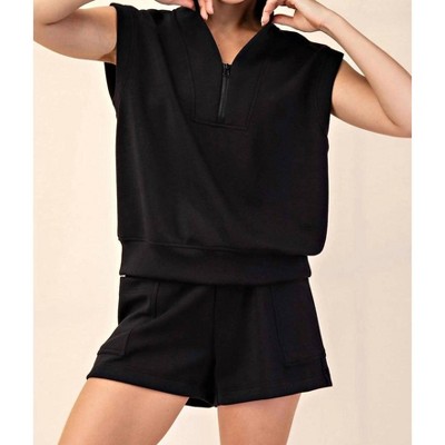 Women's Modal Scuba Luxe V-neck Sleeveless Top - Rae Mode : Target