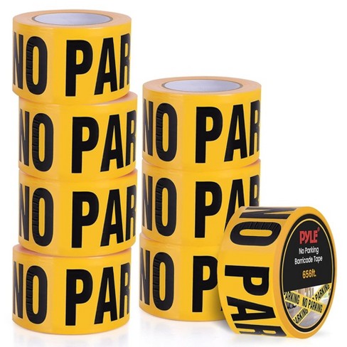 Pyle 8-piece Safety Yellow No Parking Barricade Tape Set - 300 Ft Per Roll (pnpctx8) : Target
