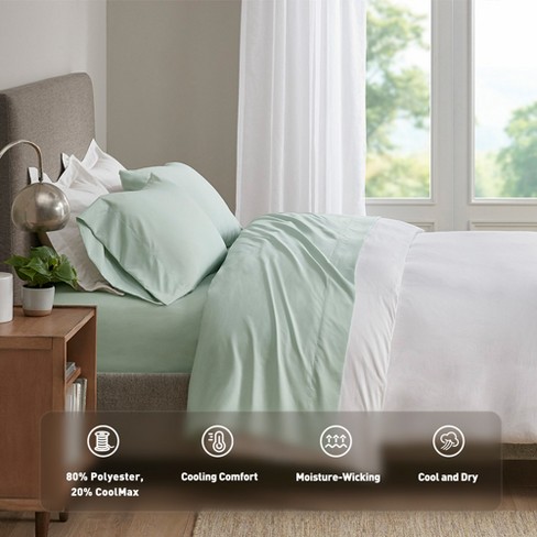 Solid Smart Cool Microfiber Sheet Set For Night Sweats : Target