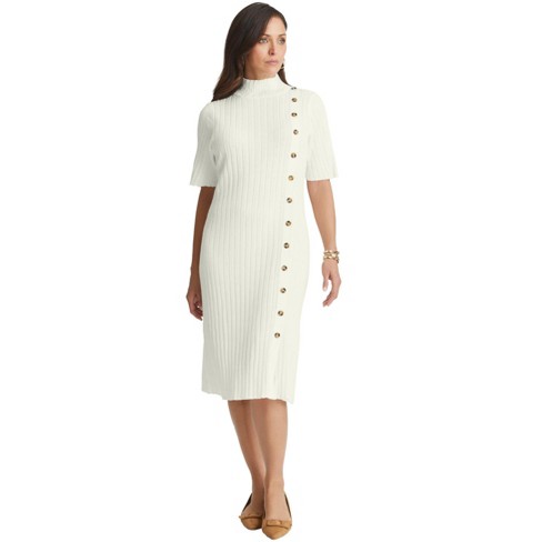 Jessica London Women's Plus Size Button Front Sweater Dress - 18/20 ...
