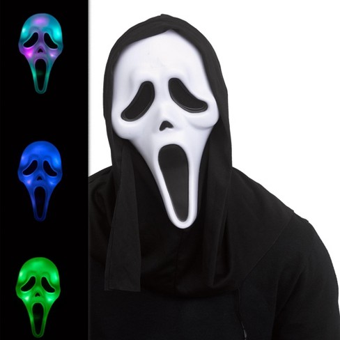 Fun World Scream Ghost Face Color Change Costume Mask With Shroud : Target