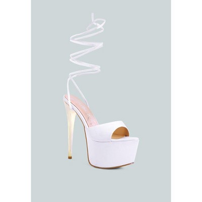 Passion Fruit Dramatic Platform Lace-up Heel Sandals : Target