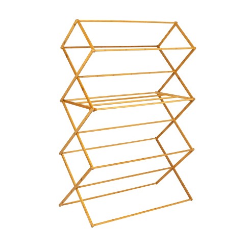 Household Essentials Bamboo Oversized Clothes Drying Folding Rack : Target