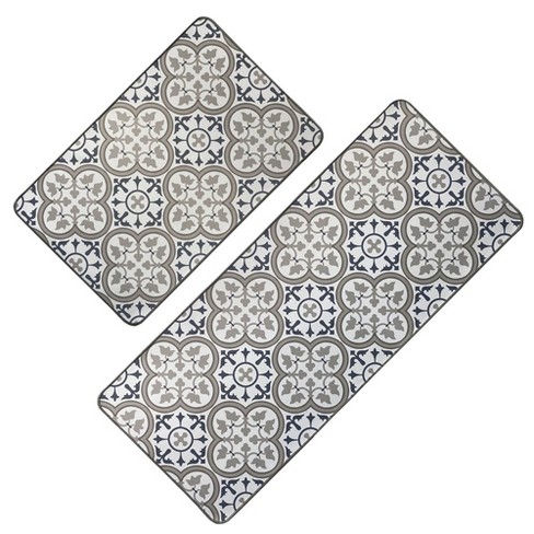 Evideco French Home Goods Set Of 2 Paco Printed Kitchen Floor Mats ...