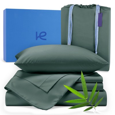 Kickoff Viscose Bamboo Sheets Full Size 4-pc Organic Bamboo Viscose Bed ...