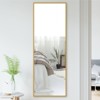 Dovelina Modern Rectangular Aluminium Fine Edge Black Hanging Mirror ...