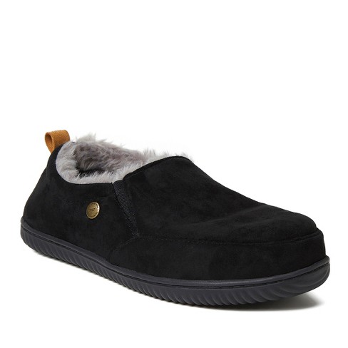 Alpine By Dearfoams Men’s Zurich Closed Back House Shoe Slipper - Black ...
