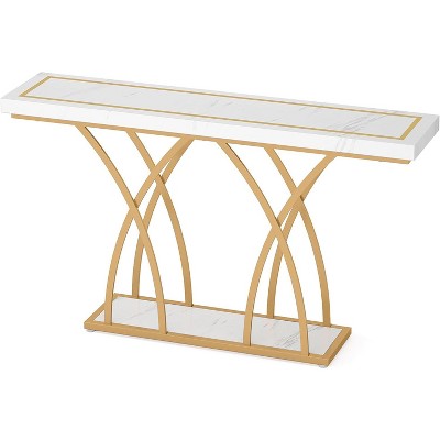 Tribesigns 39-inch Entryway Console Table, Gold And White : Target