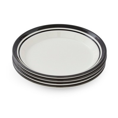 Portmeirion Potter's Stripe Dinner Plate, Set Of 4, 8" Earthenware ...