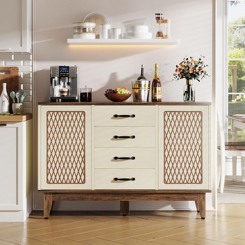 Tribesigns 47.2-inch Buffet Cabinet With 4 Drawers : Target