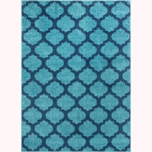 Well Woven Tinsley Trellis Light & Dark Blue Moroccan Lattice Modern ...