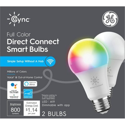 Ge Cync Dynamic Effect A19 2pk Light Bulbs : Target