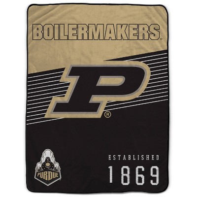 NCAA Purdue Boilermakers Helmet Stripes Royal Plush Blanket : Target