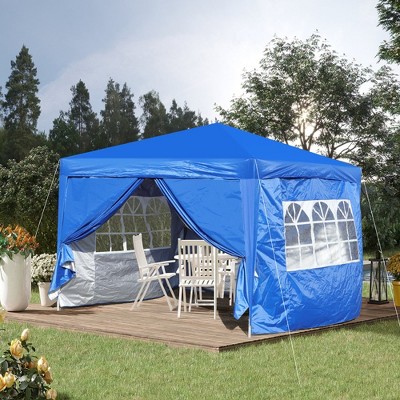 Costway 6 X 6ft Foldable Beach Cabana Tent With Carrying Bag Detachable ...
