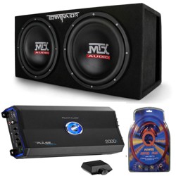 Mtx Tnp212d2 12 Inch 1200w Dual Loaded Car Subwoofer Audio, Sub Box, And Amplifier With Qpower ...